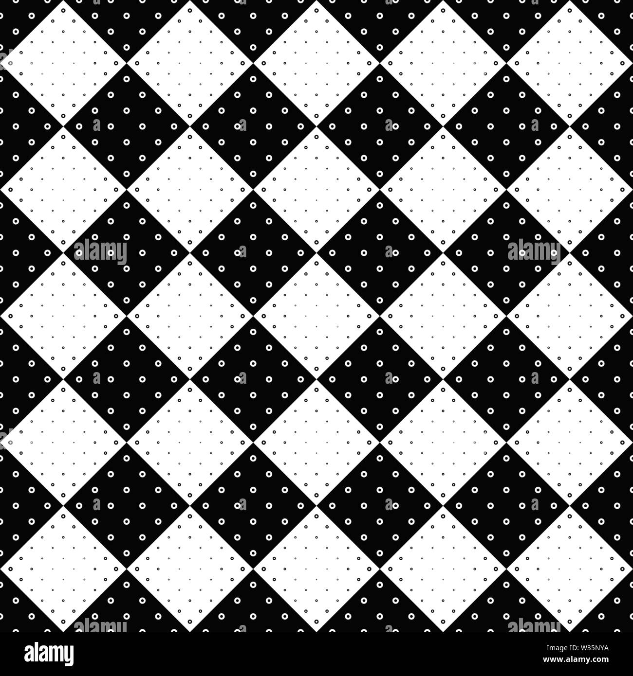 Seamless Geometrical Abstract Ring Pattern Background Black And White Vector Graphic Design