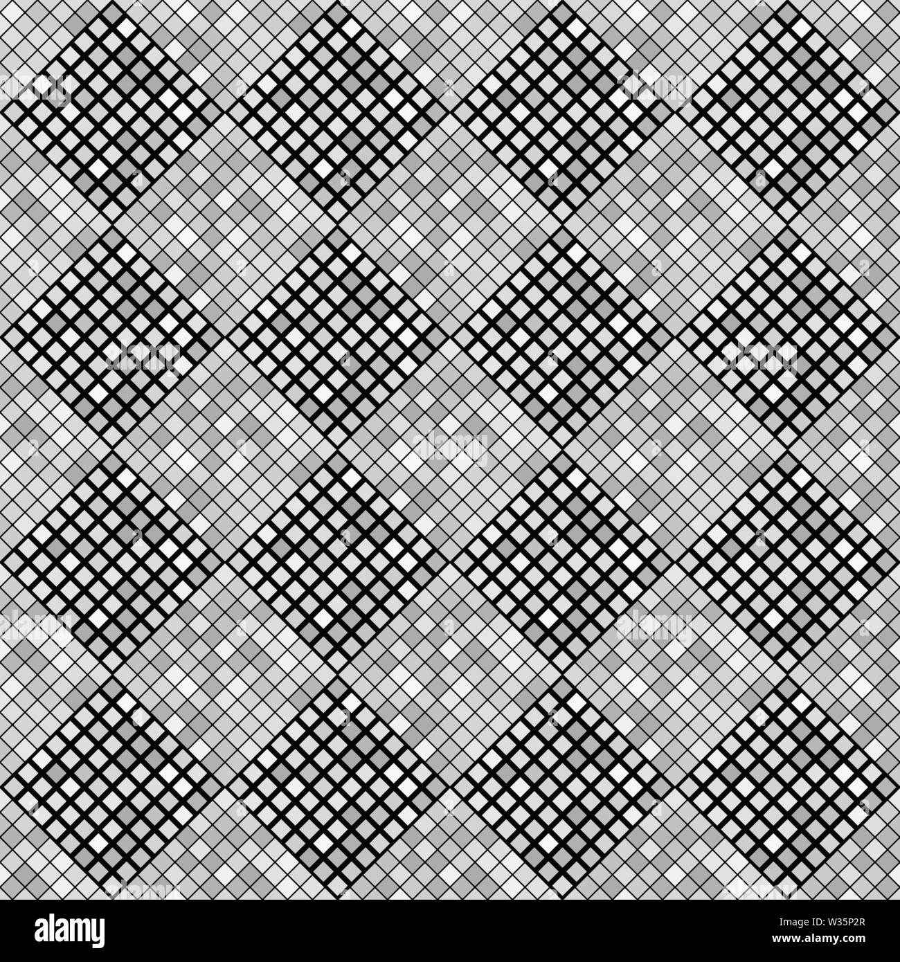 Seamless Monochrome Geometrical Square Pattern Background Abstract