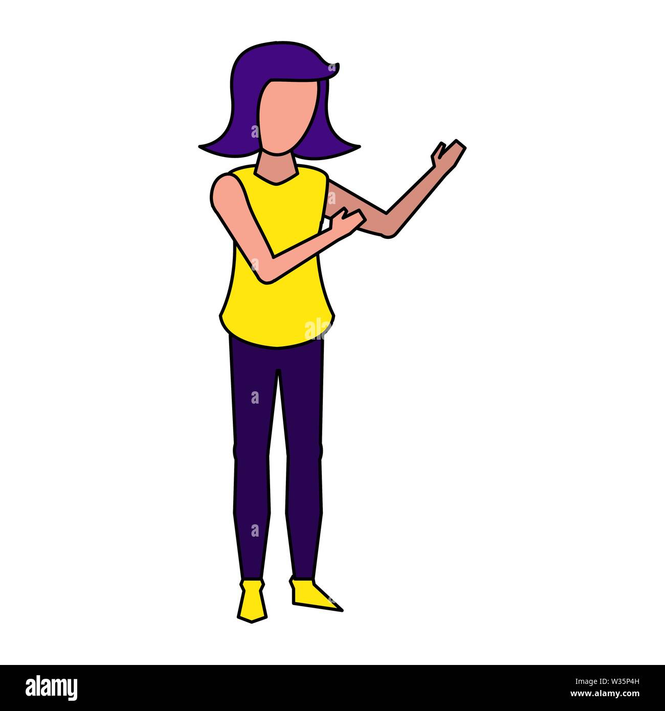 young woman without face cartoon Stock Vector Image & Art - Alamy