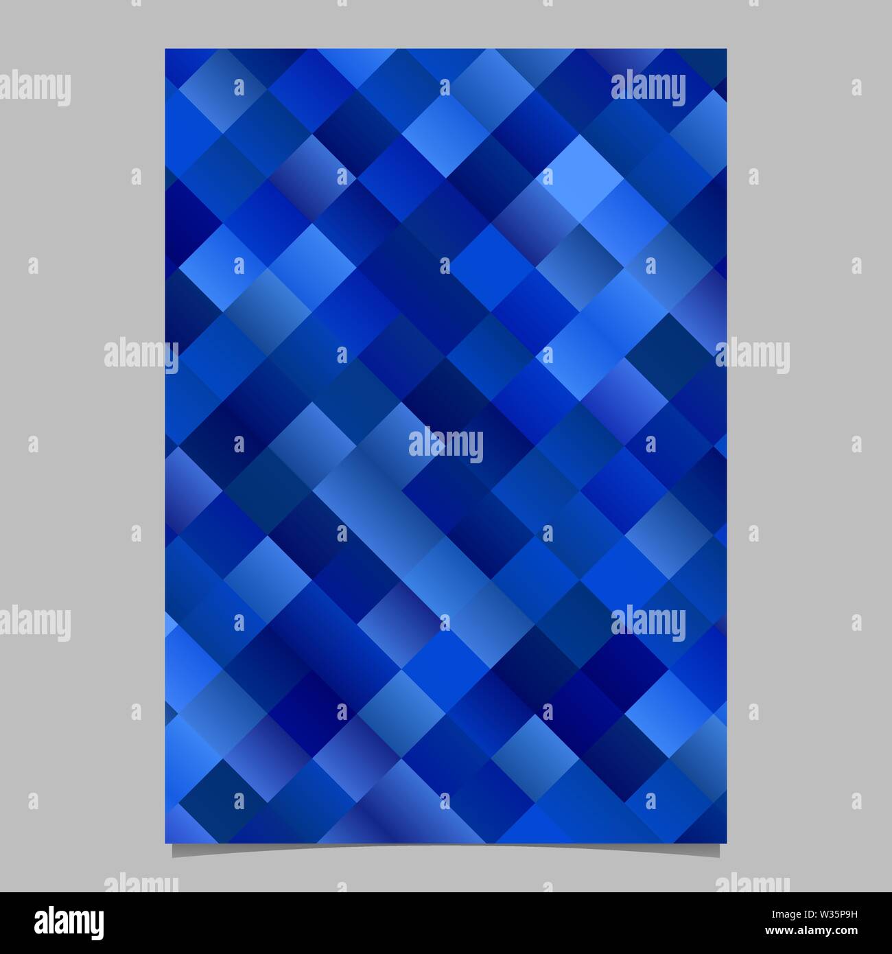 Geometrical colorful trendy diagonal square pattern page template background - abstract vector ...