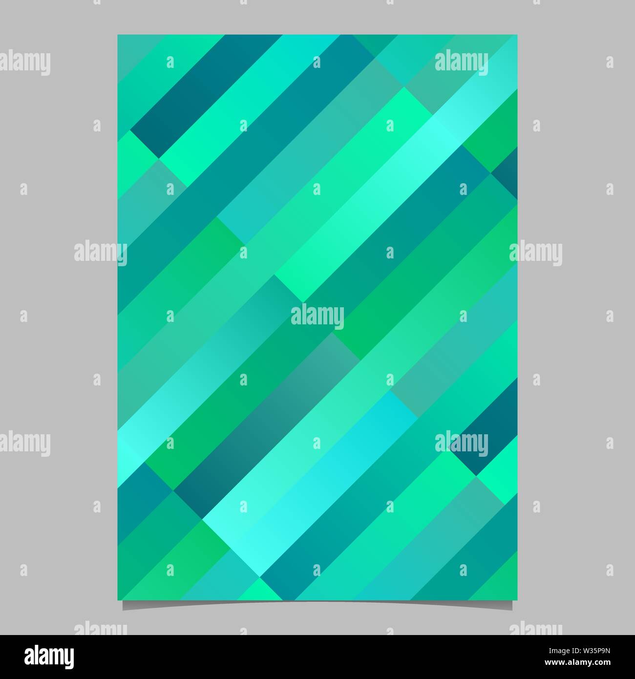Gradient colorful diagonal rectangle page template - abstract vector ...