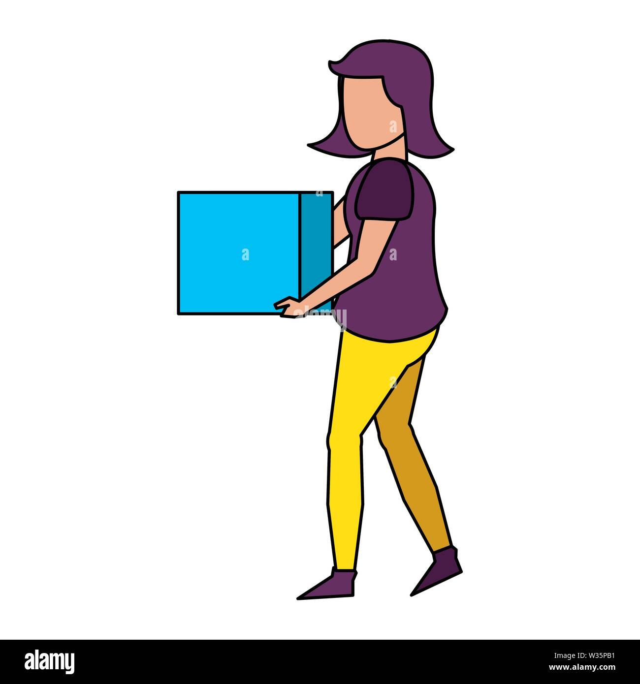 young woman without face cartoon Stock Vector Image & Art - Alamy