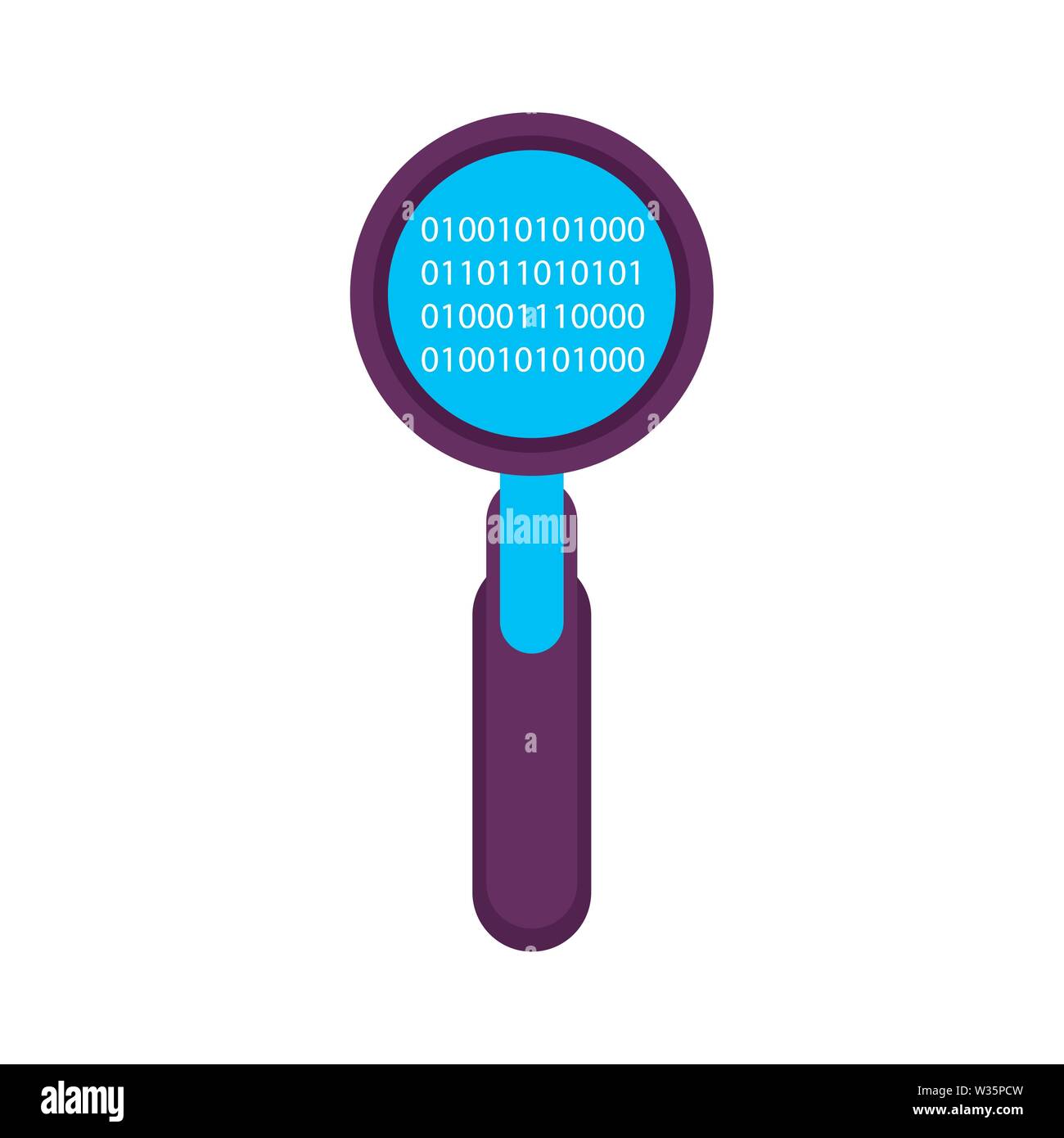 magnifying glass checking system cartoon Stock Vector Image & Art - Alamy