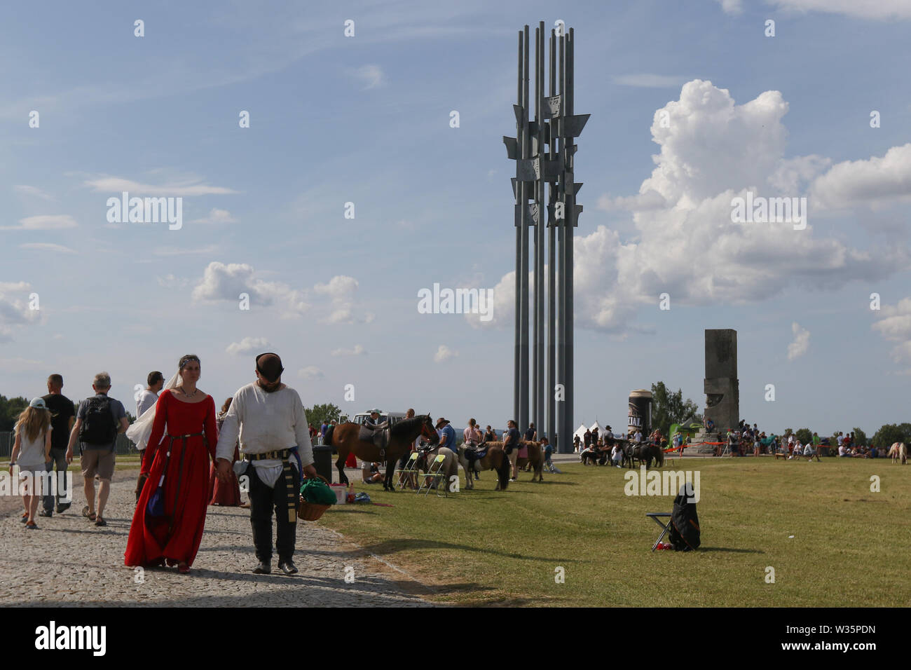 Grunwald, Poland. 12th, July 2019 Battle of Grunwald Monument is seen ...