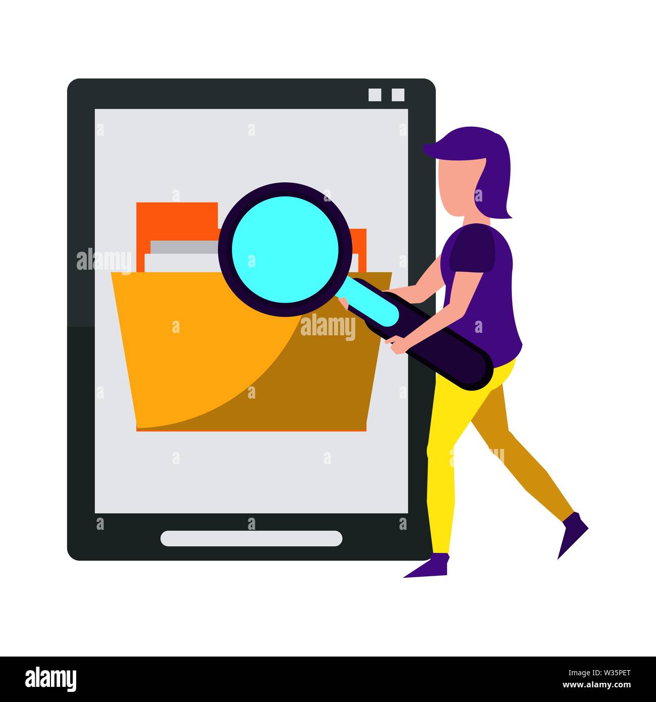 Checking technical data Stock Vector Images - Alamy