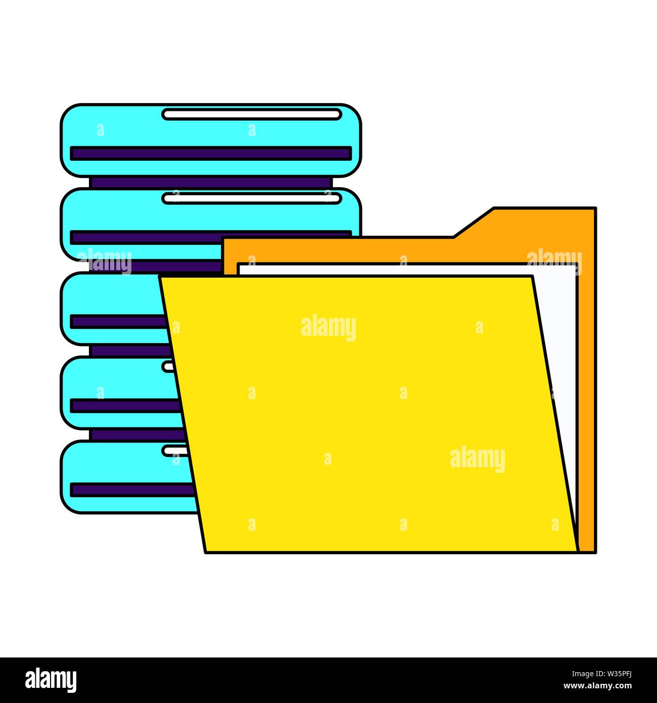 documents files system archives cartoon Stock Vector Image & Art - Alamy