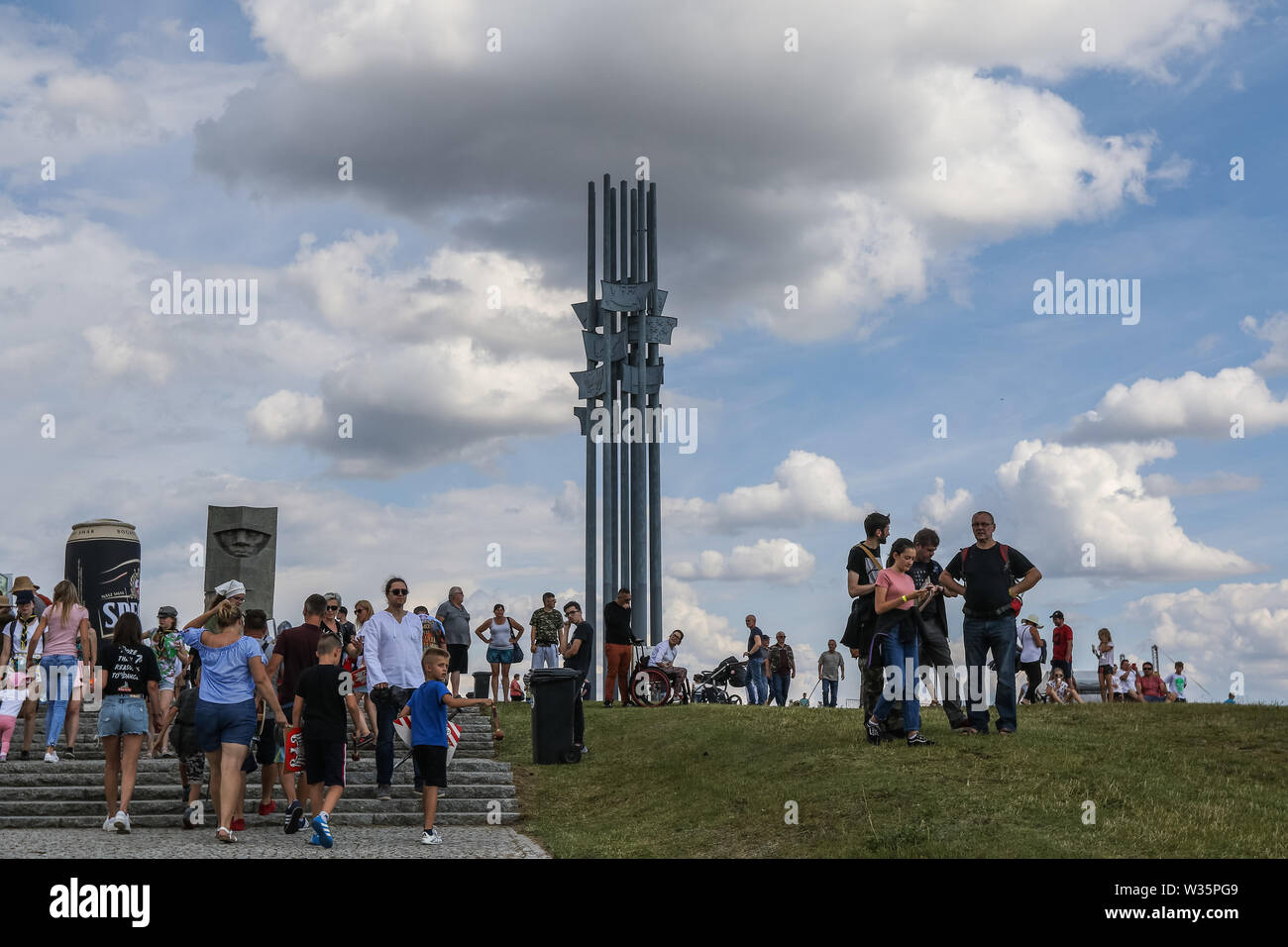 Grunwald, Poland. 12th, July 2019 Battle of Grunwald Monument is seen ...