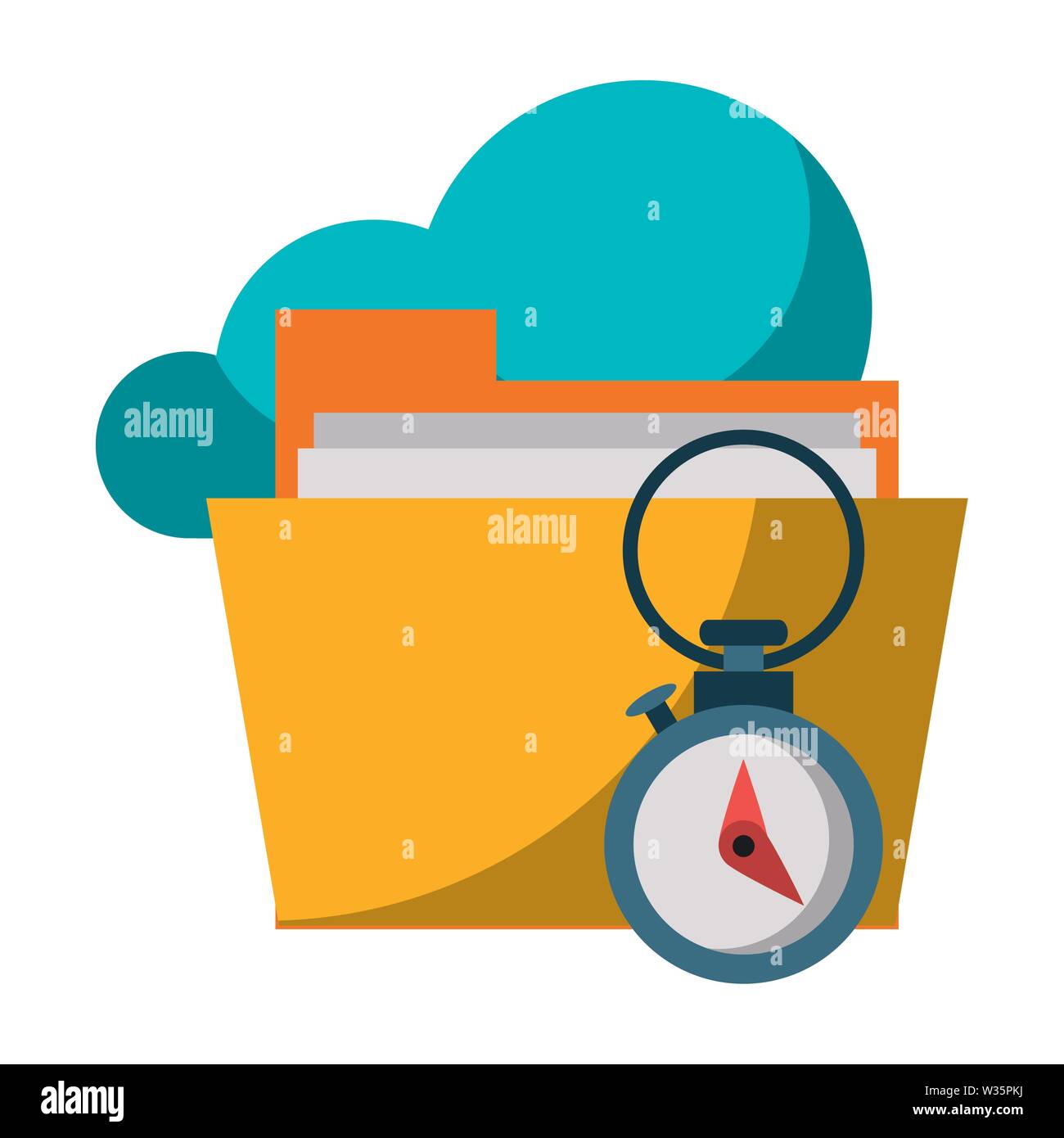 documents files system archives cartoon Stock Vector Image & Art - Alamy