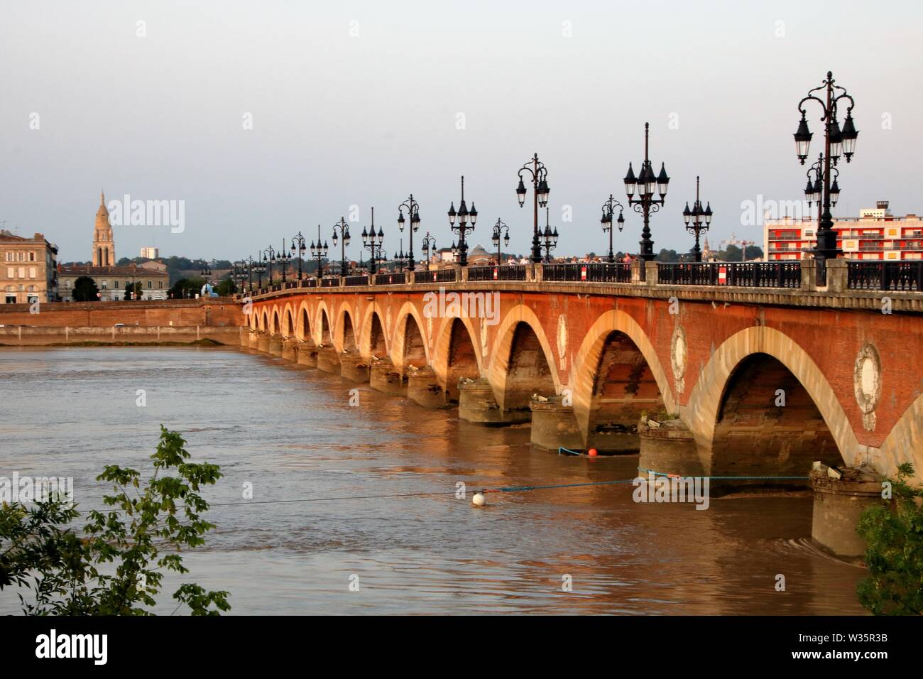 Pont Pierre, the oldest bridge of Bordeaux Stock Photo - Alamy
