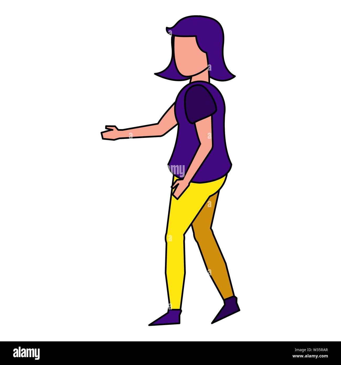 Purple blouse Stock Vector Images - Alamy