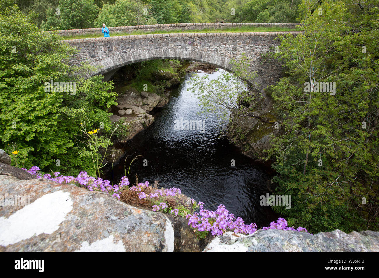 Looking towards the new bridge from an ancient Wade Bridge over the ...