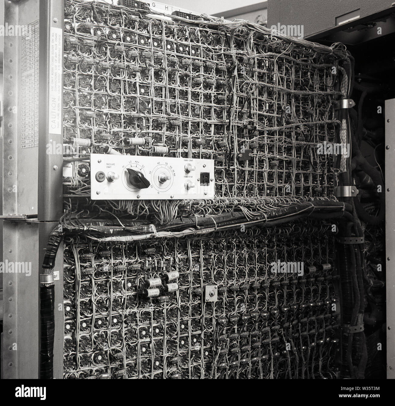 1960s, historical, aviation electrical equipment, picture of the inside ...