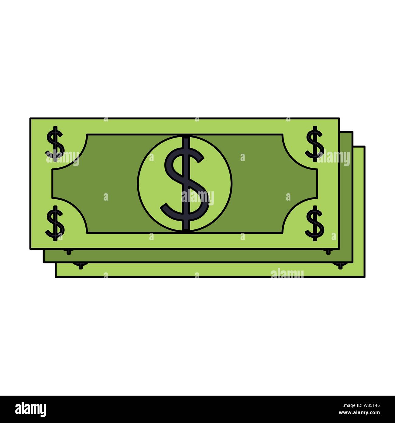 saving money cash bills cartoon Stock Vector Image & Art - Alamy