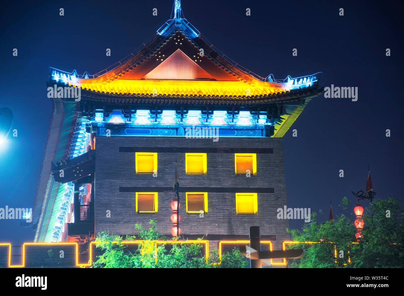 The archery tower at the Yongning nan gate or south gate at the Xian ...