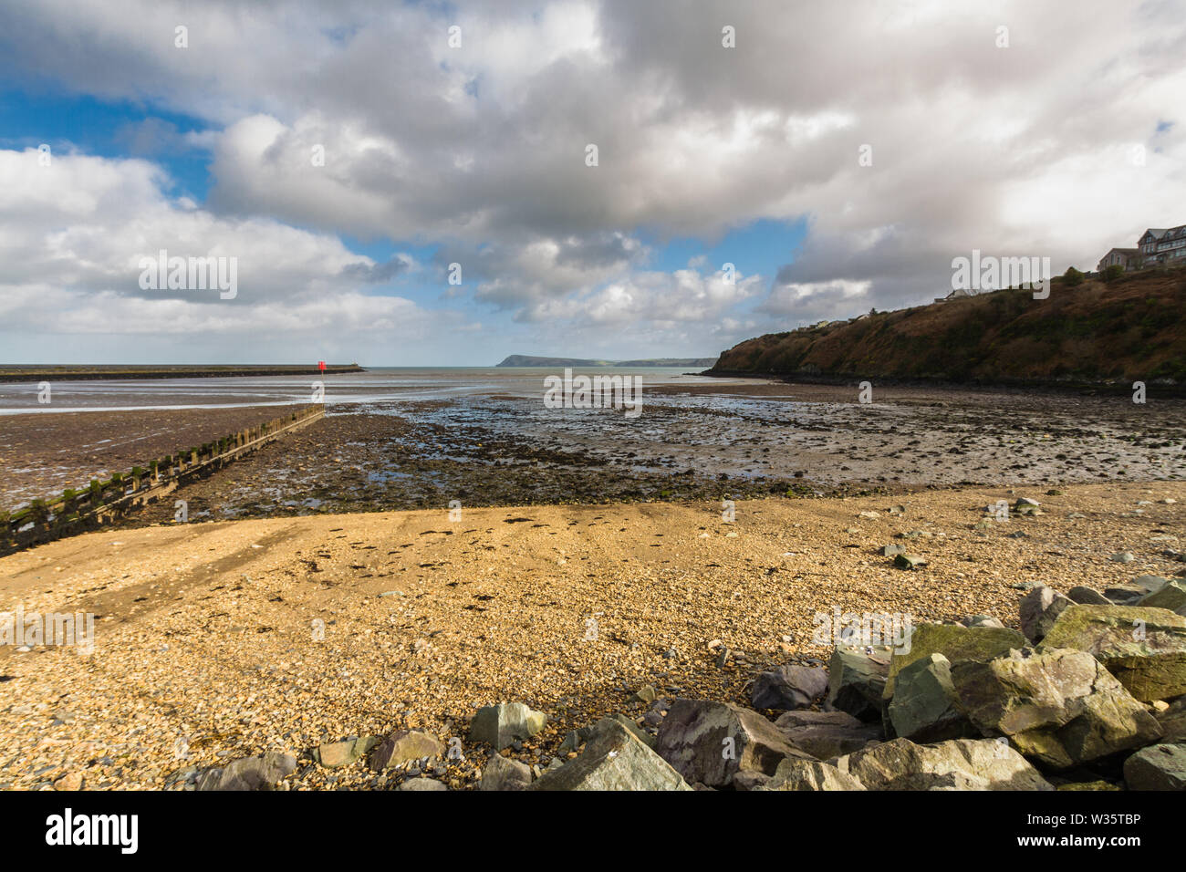 Fishguard harbour from seam level Stock Photo - Alamy