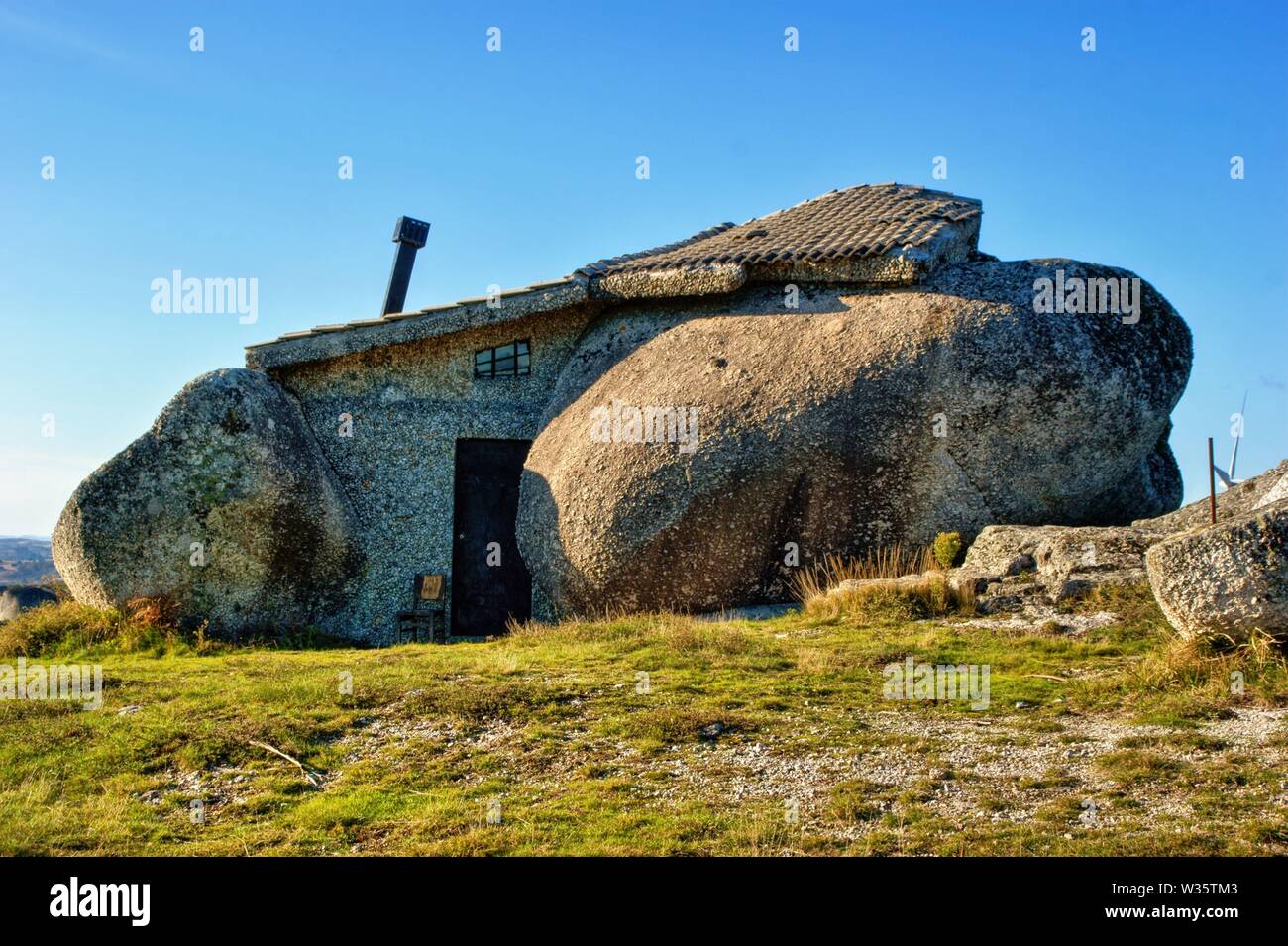 Rock house in Fafe mountains, Portugal Stock Photo - Alamy