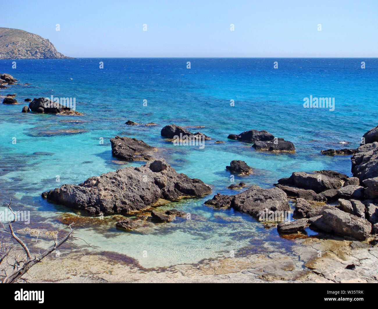 Blue Greek beach Kedrodasos Kreta island background wallpaper fine art ...