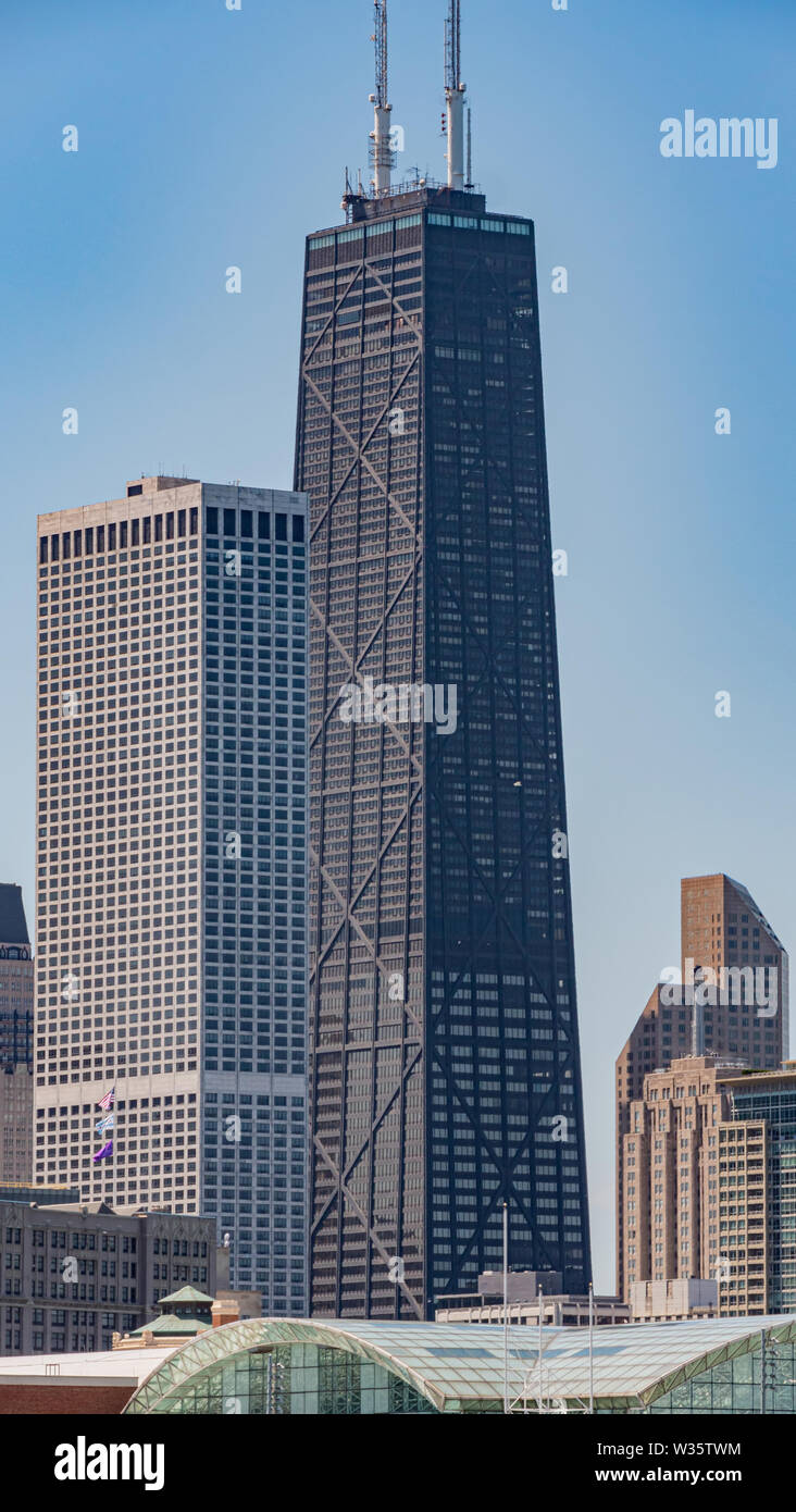 John Hancock building in Chicago - CHICAGO, USA - JUNE 11, 2019 Stock ...