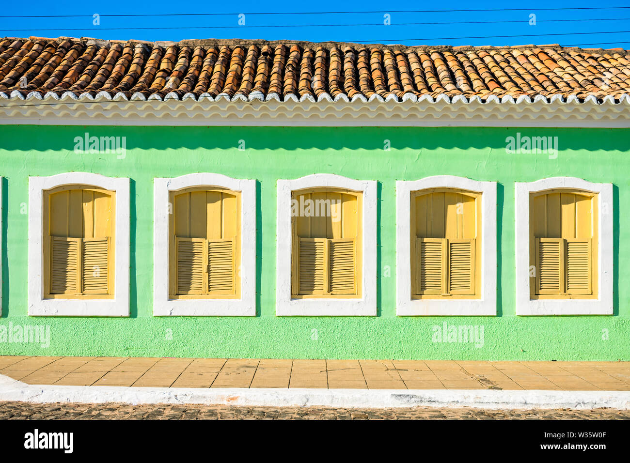 Detail of the preserved building from the XIX century known as the ...