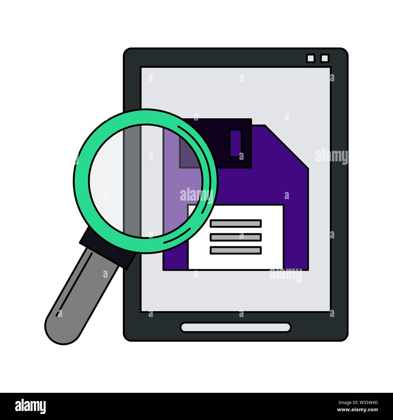 Checking technical data Stock Vector Images - Alamy