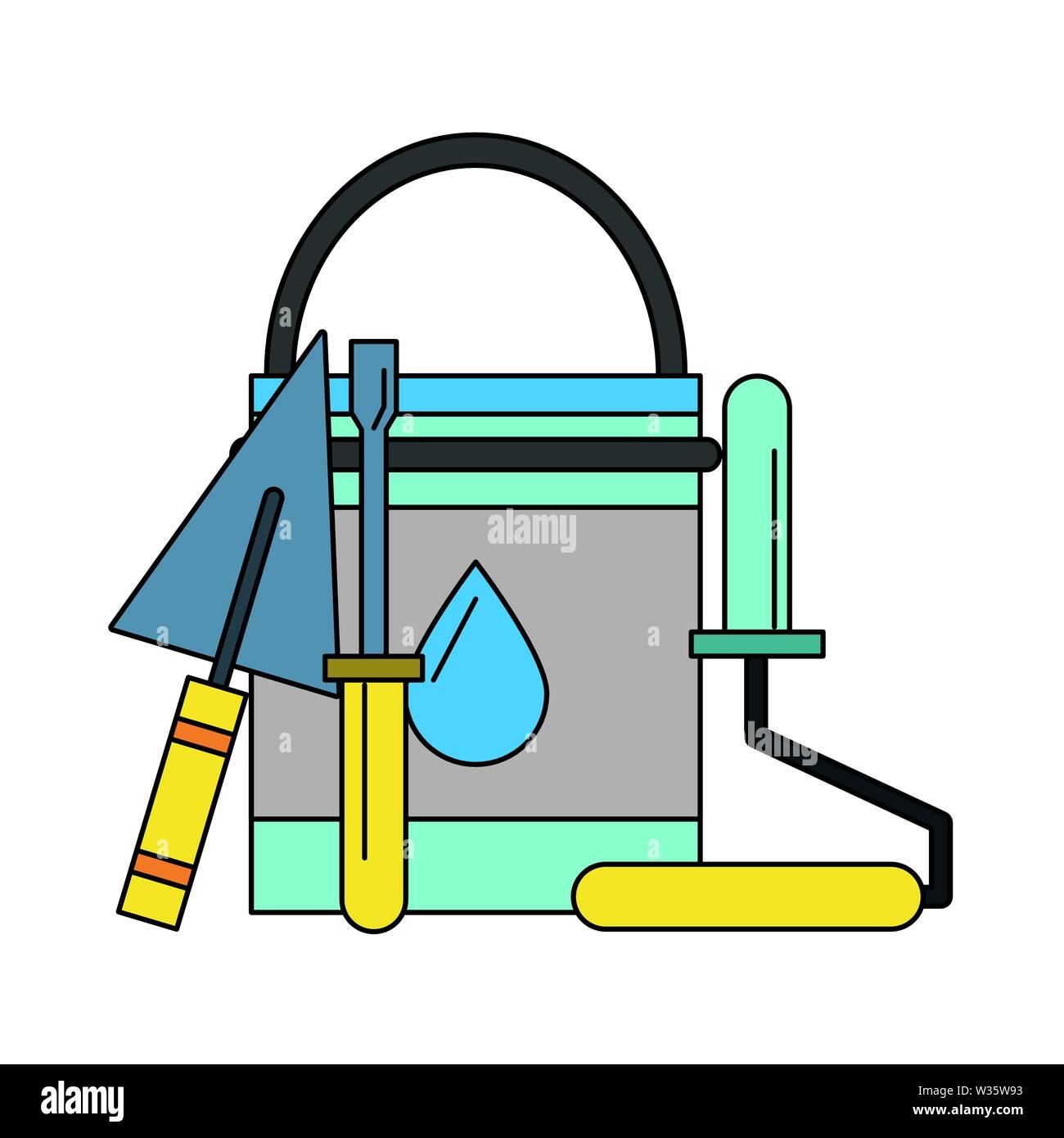 Restoring painting art Stock Vector Images - Alamy