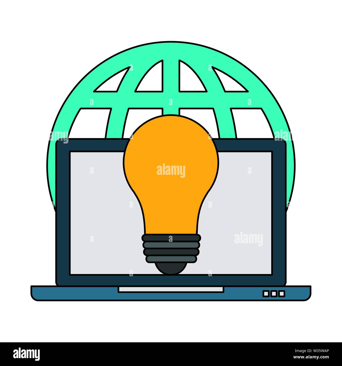 laptop mobile technology hardware cartoon Stock Vector Image & Art - Alamy