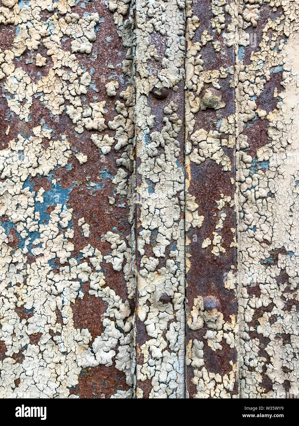 Corrosion on painted metal. Studio Photo Stock Photo - Alamy