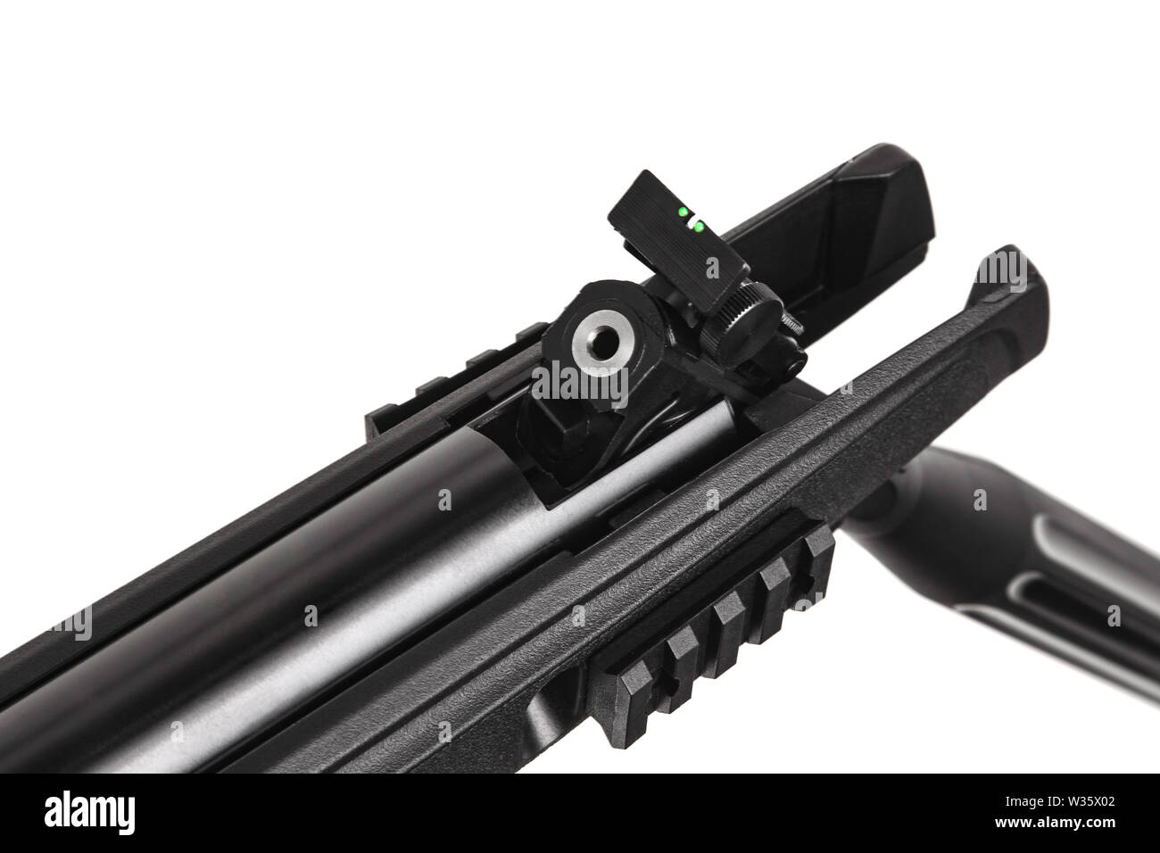 Air rifle with a telescopic sight isolate on a white background ...