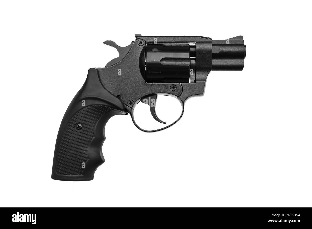 Gun pistol revolver isolated on white background Stock Photo - Alamy