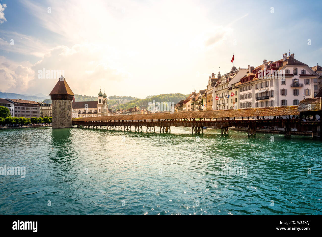 Chapel Bridge in Luzern, Switzerland Stock Photo - Alamy