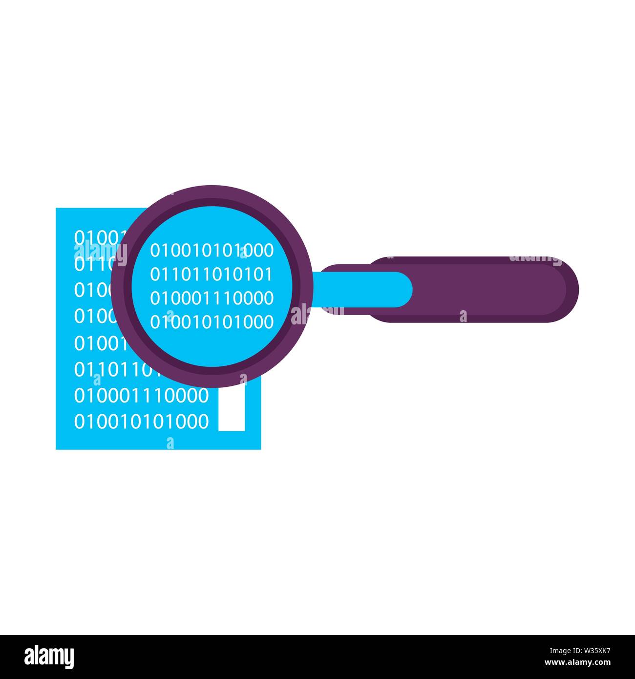 magnifying glass checking system cartoon Stock Vector Image & Art - Alamy