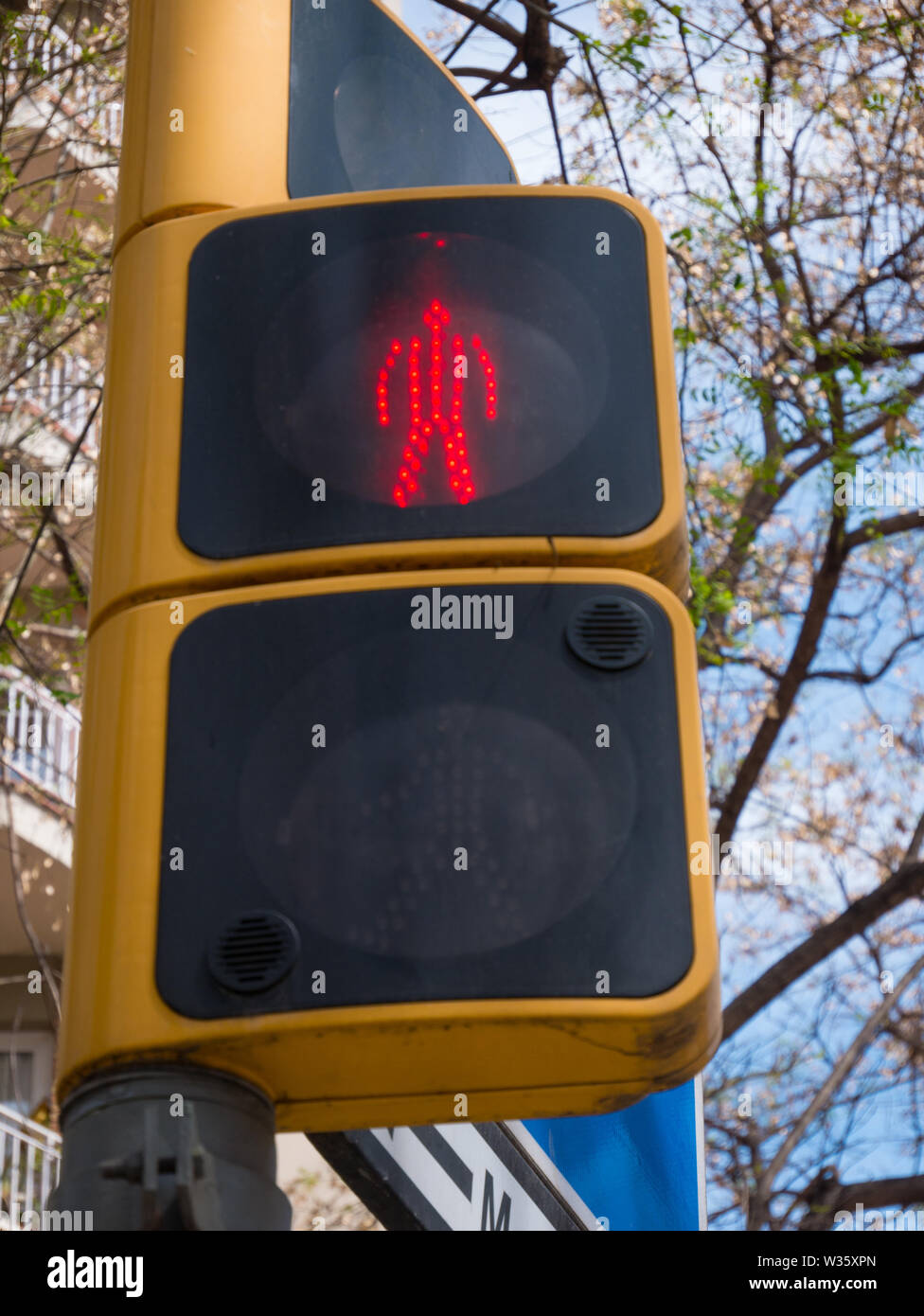 Pedestrian crossing red man bicycle hi-res stock photography and images ...