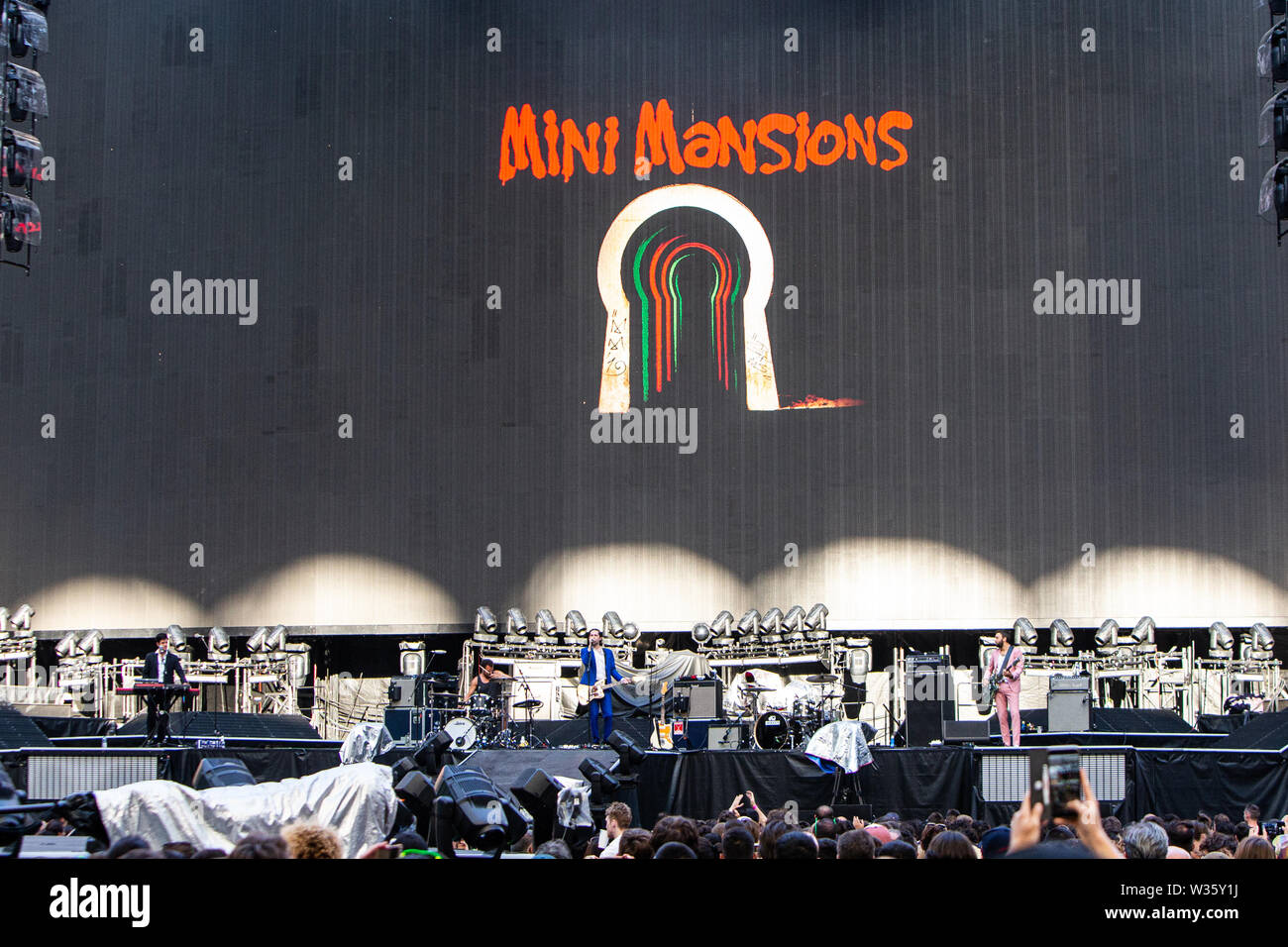 Milan Italy. 12 July 2019. The American band MINI MANSIONS performs ...