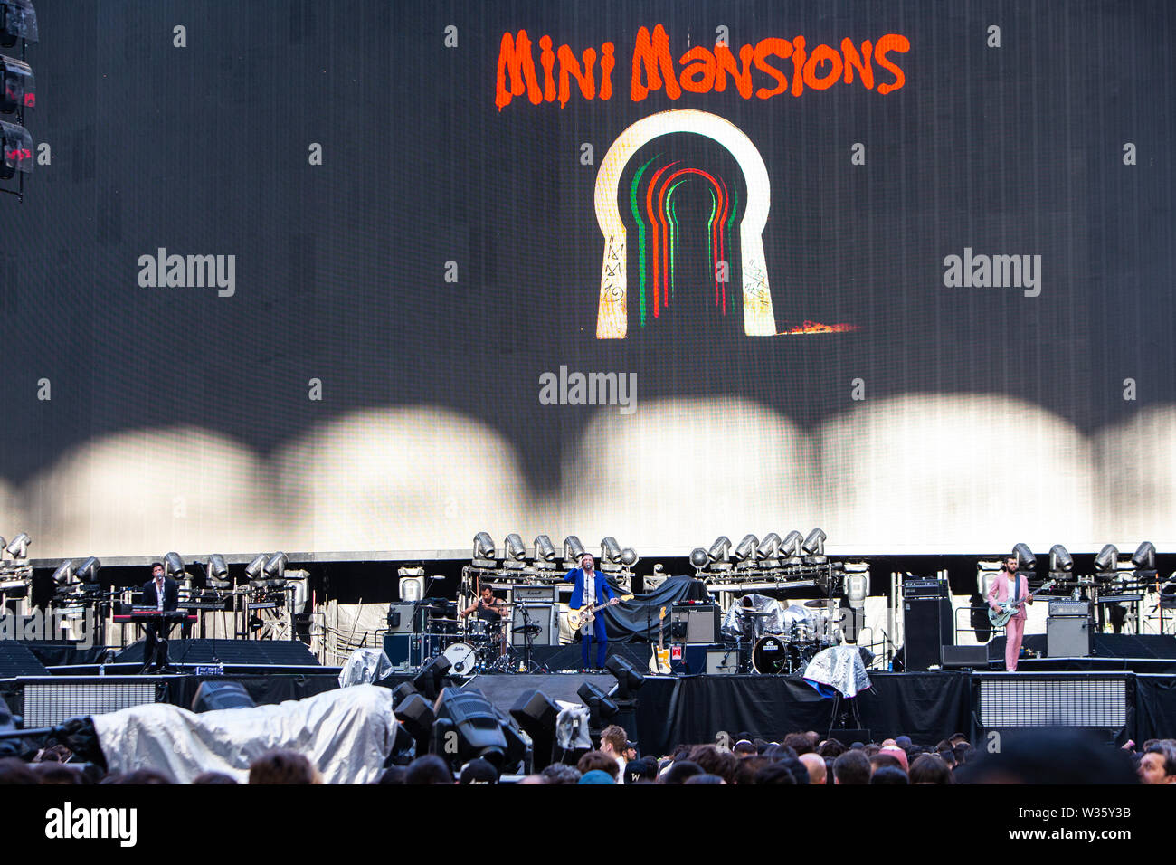 Milan Italy. 12 July 2019. The American band MINI MANSIONS performs ...