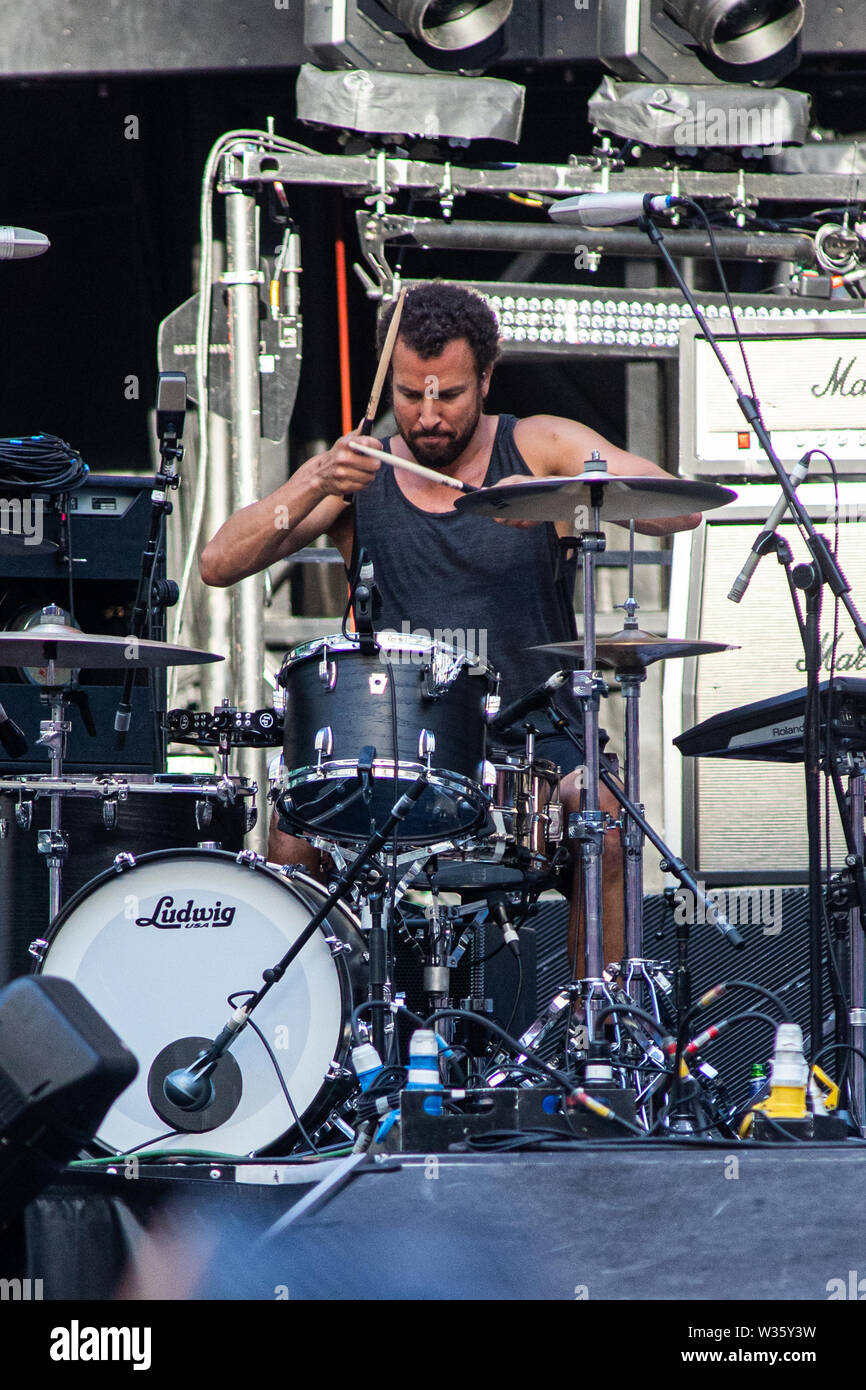 Milan Italy. 12 July 2019. The American band MINI MANSIONS performs ...