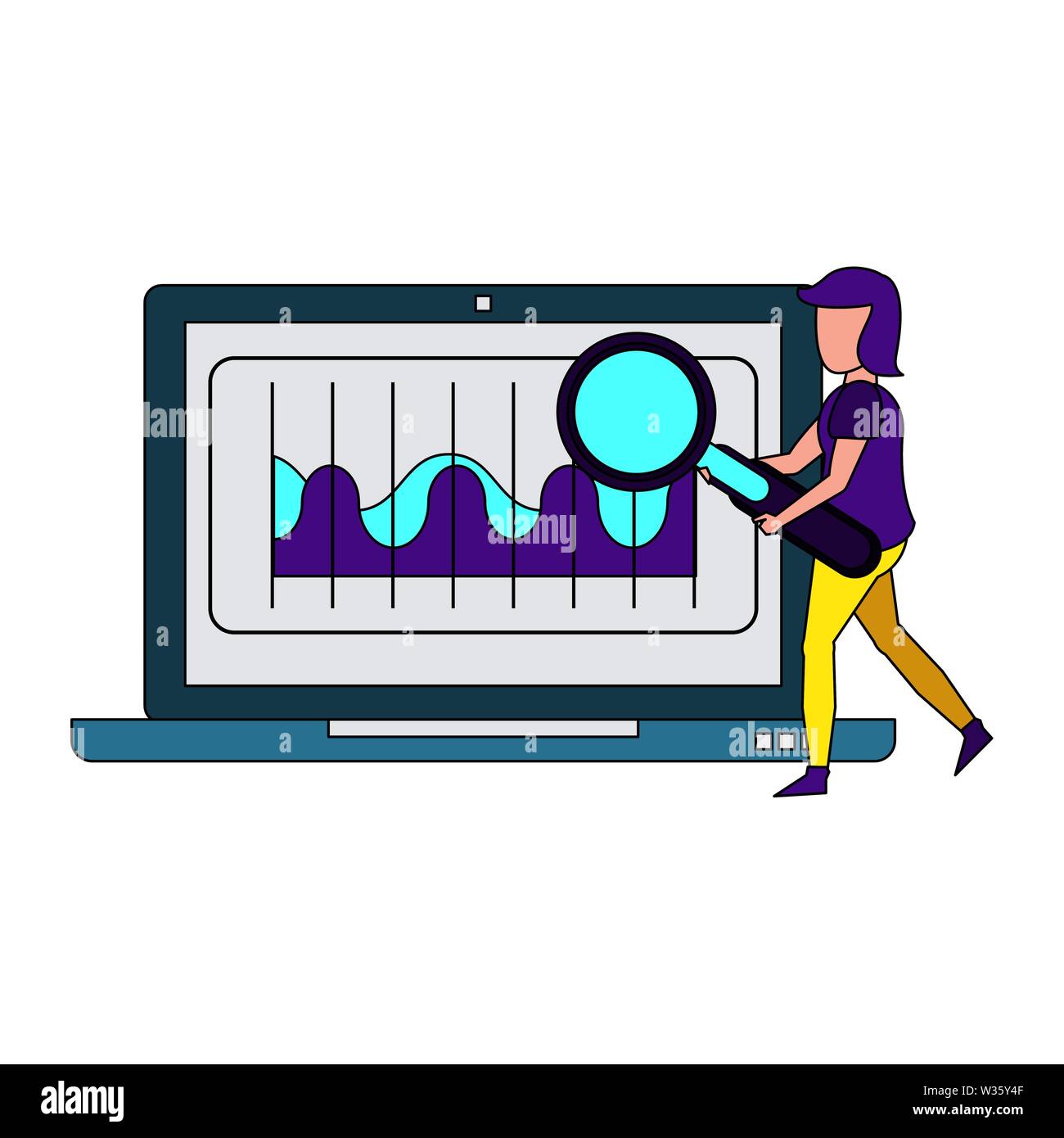 laptop mobile technology hardware cartoon Stock Vector Image & Art - Alamy