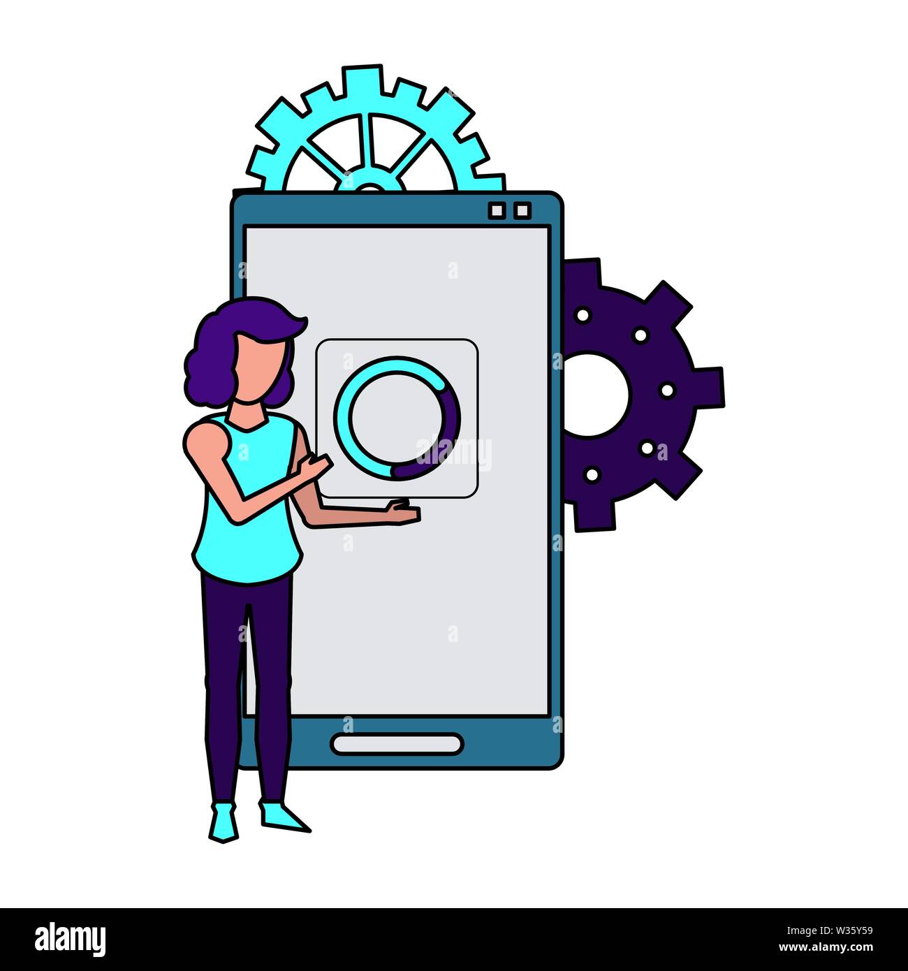 technology support and maintenance cartoon Stock Vector Image & Art - Alamy
