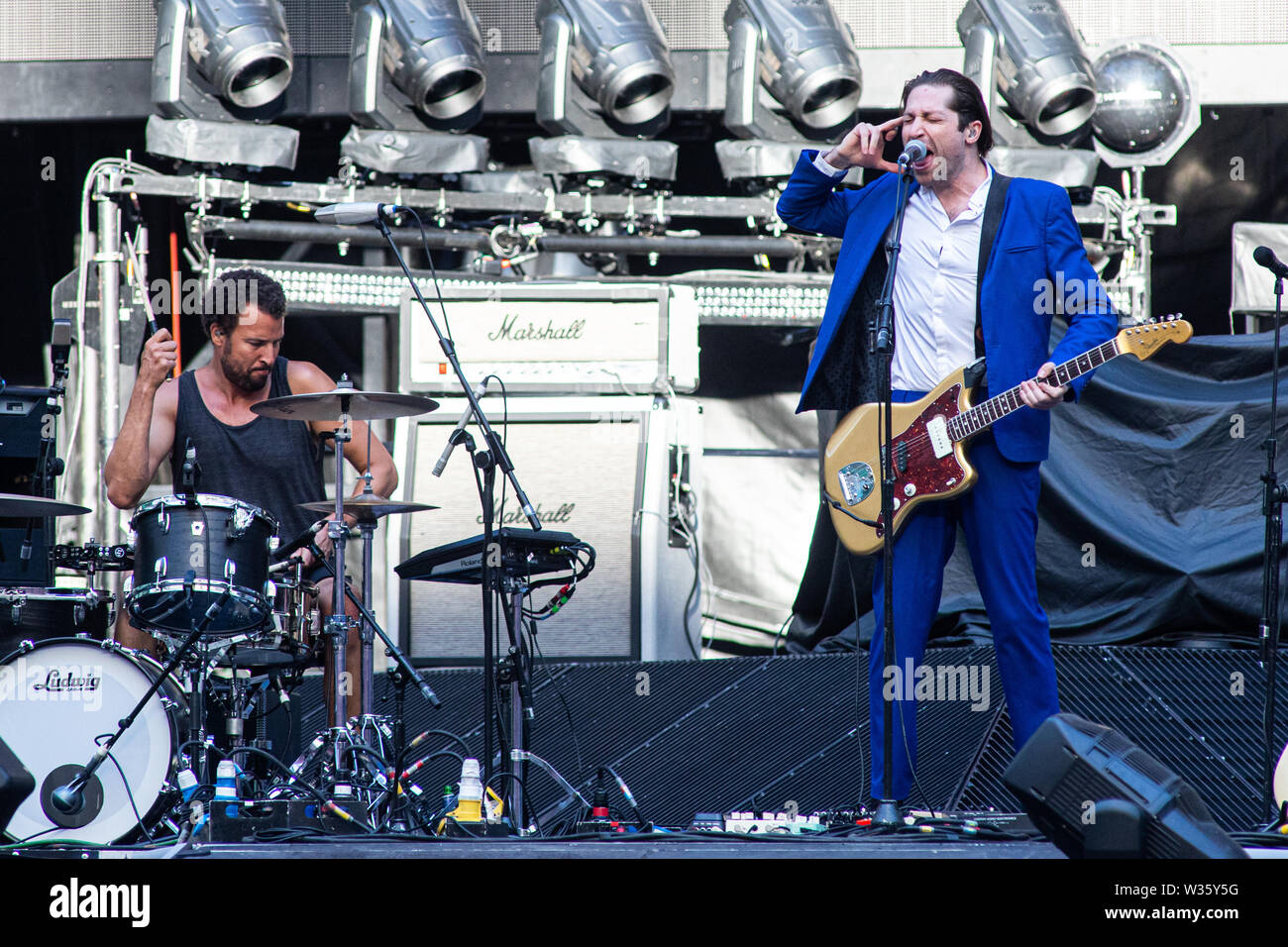 Milan Italy. 12 July 2019. The American band MINI MANSIONS performs ...