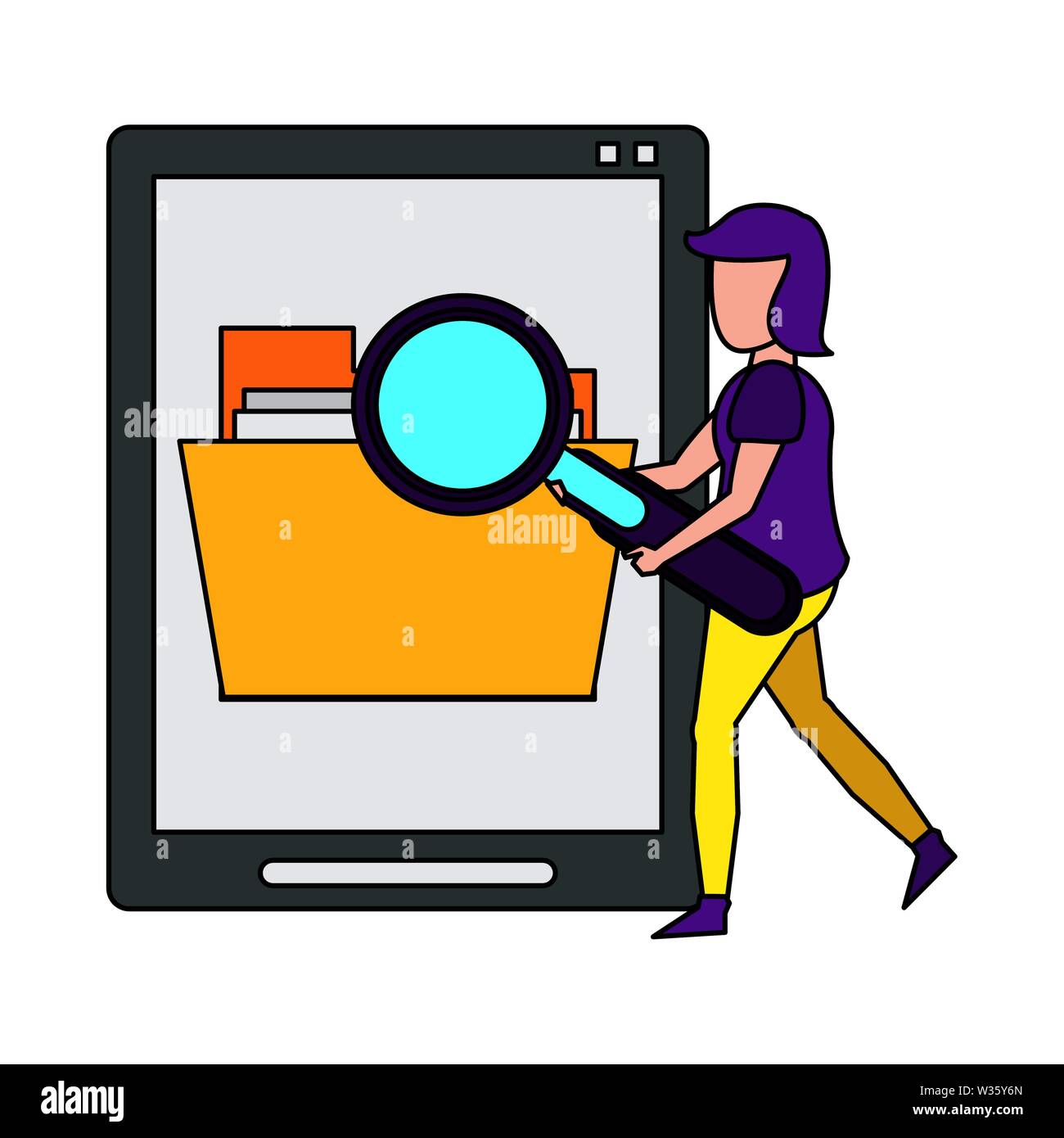 Checking technical data Stock Vector Images - Alamy