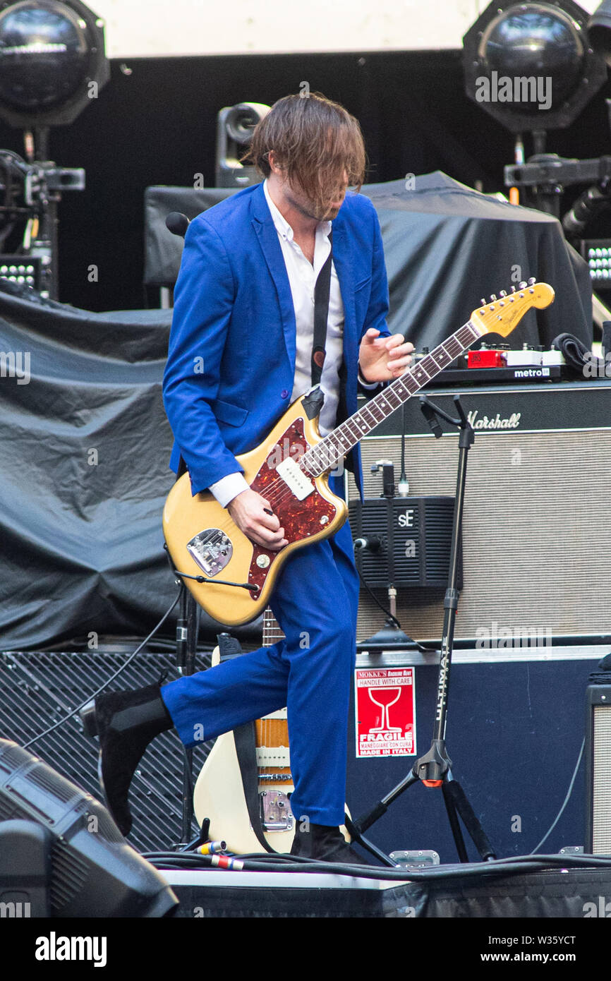 Milan Italy. 12 July 2019. The American band MINI MANSIONS performs ...