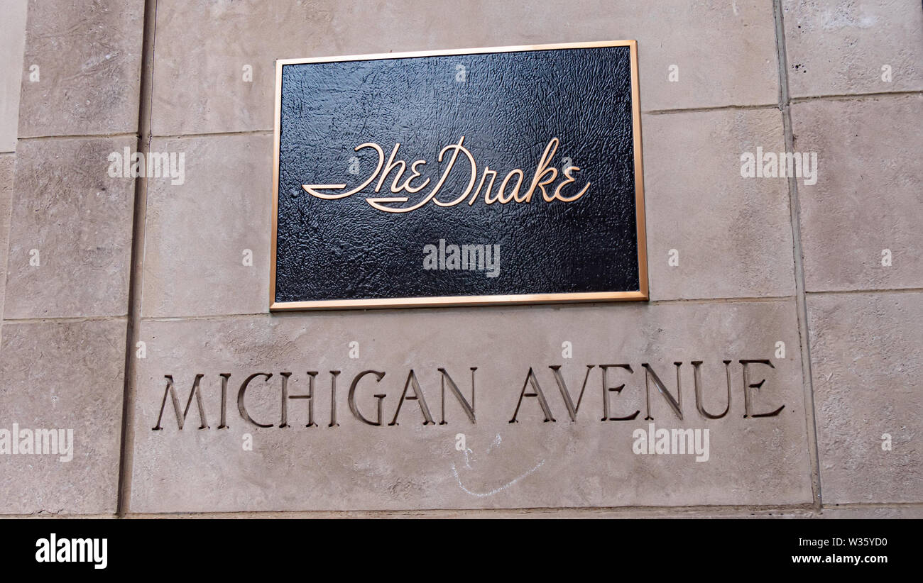 The Drake Hotel in Chicago - CHICAGO, USA - JUNE 11, 2019 Stock Photo ...