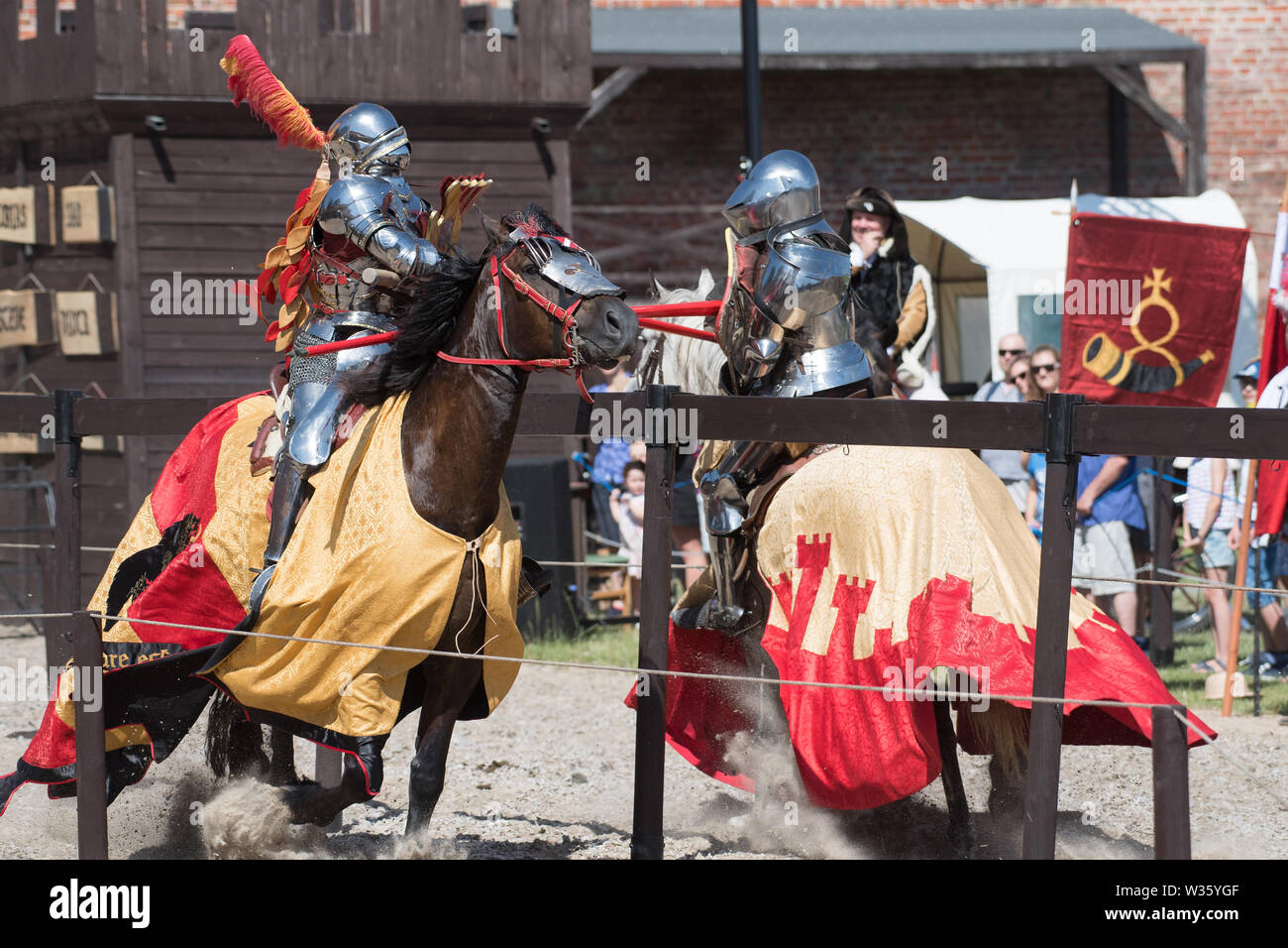 Jousting during the XXVIII Miedzynarodowy Turniej Rycerski Krola Jana ...