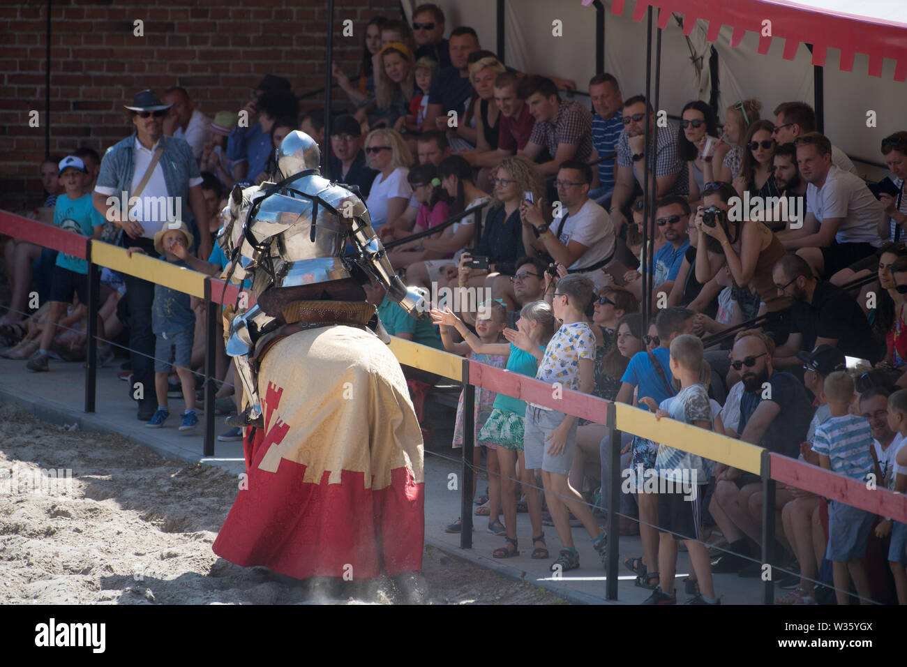 Jousting during the XXVIII Miedzynarodowy Turniej Rycerski Krola Jana ...