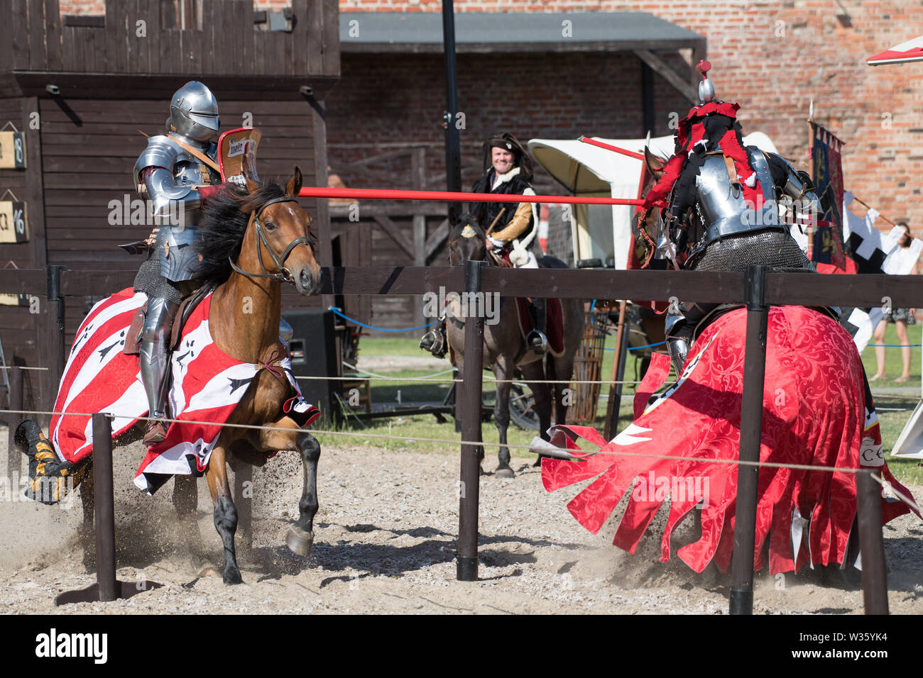 Order of the Crescent knight Steve Mallett in jousting during the ...