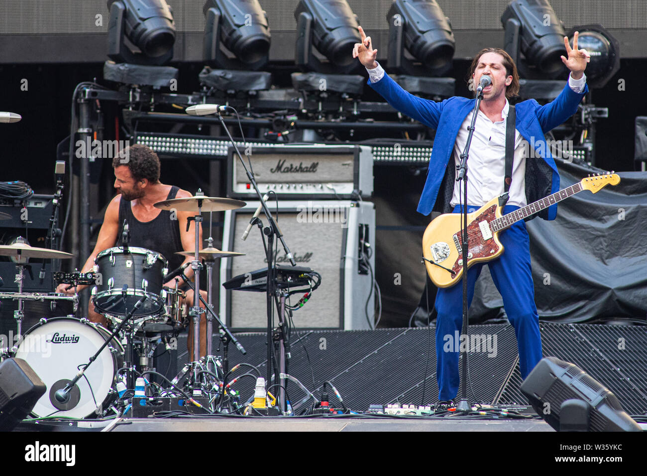 Milan Italy. 12 July 2019. The American band MINI MANSIONS performs ...