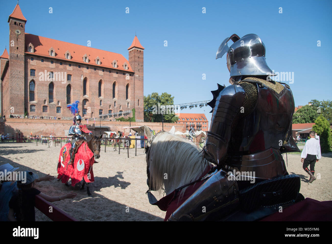 Order of the Crescent knight Tobias Capwell in jousting during the ...