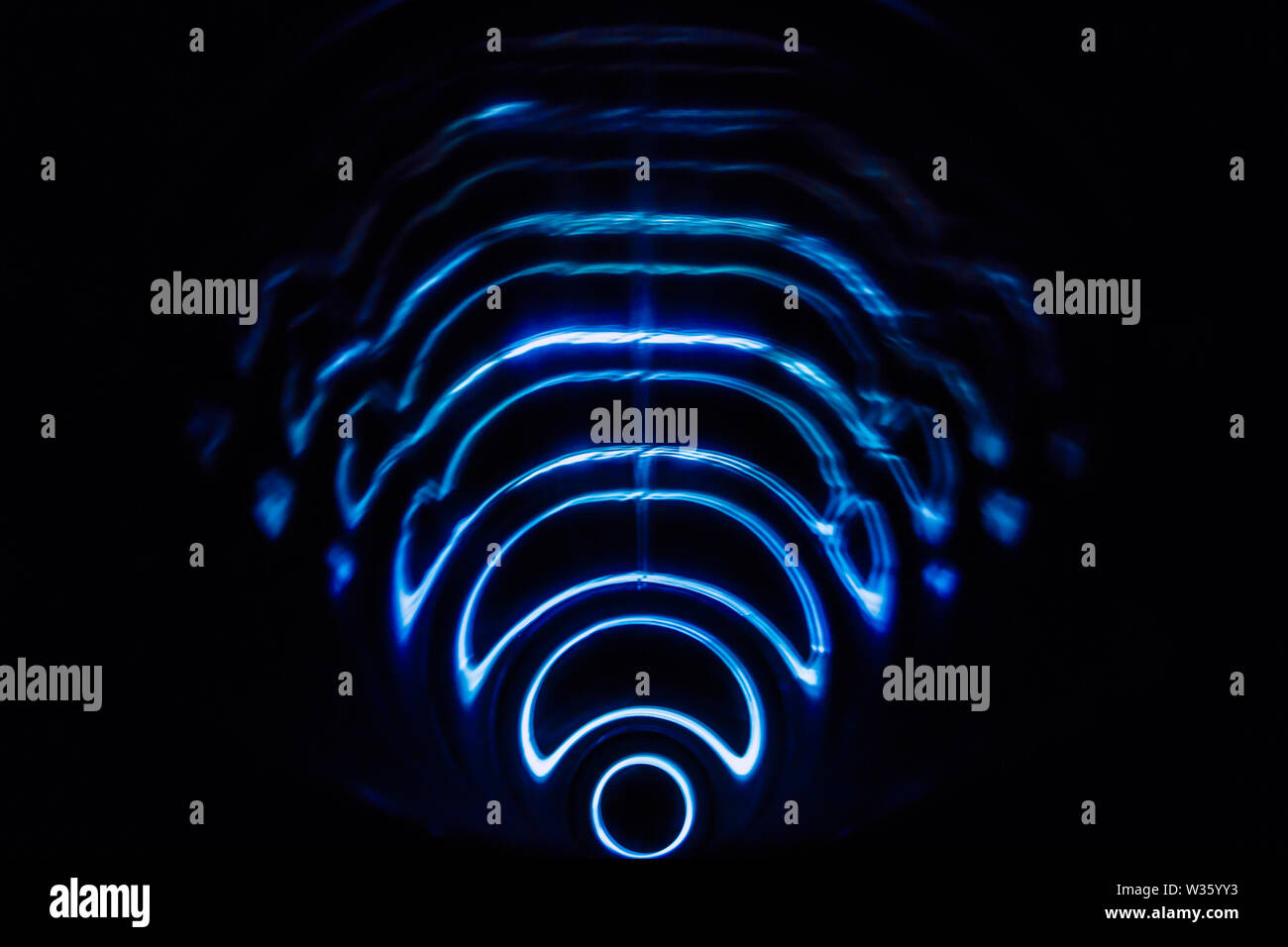 Sound waves in the dark Stock Photo - Alamy