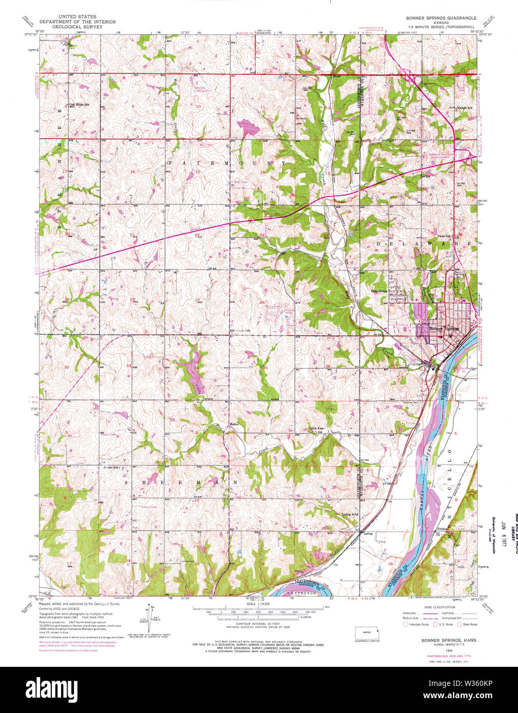 Map of bonner springs kansas hi-res stock photography and images - Alamy