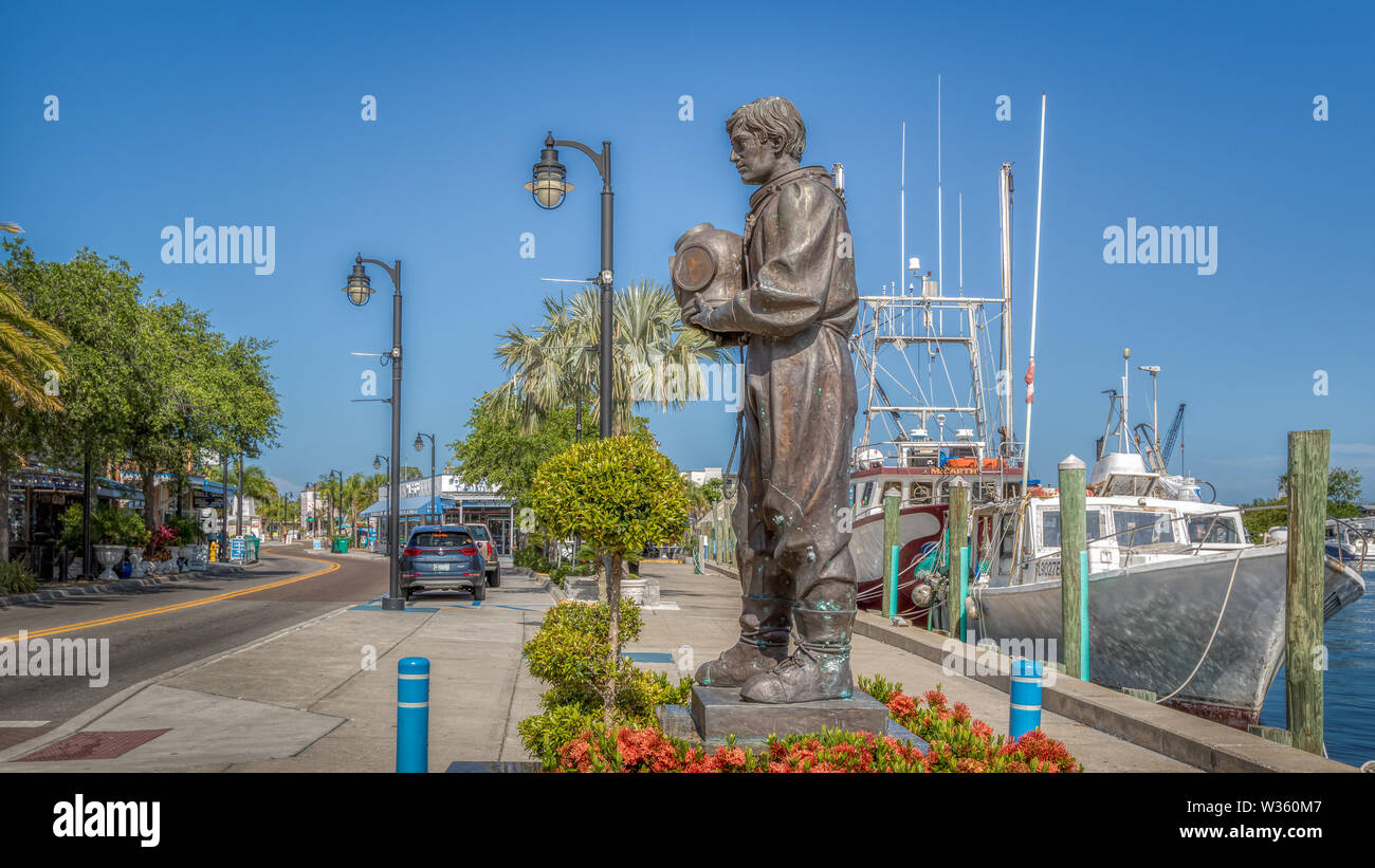 Tarpon Springs, Florida. A small historical waterside town with a ...