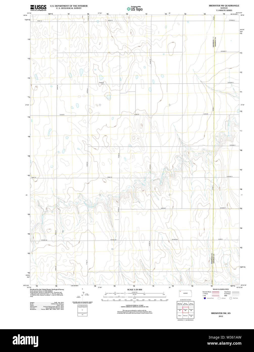 Brewster kansas map hi-res stock photography and images - Alamy